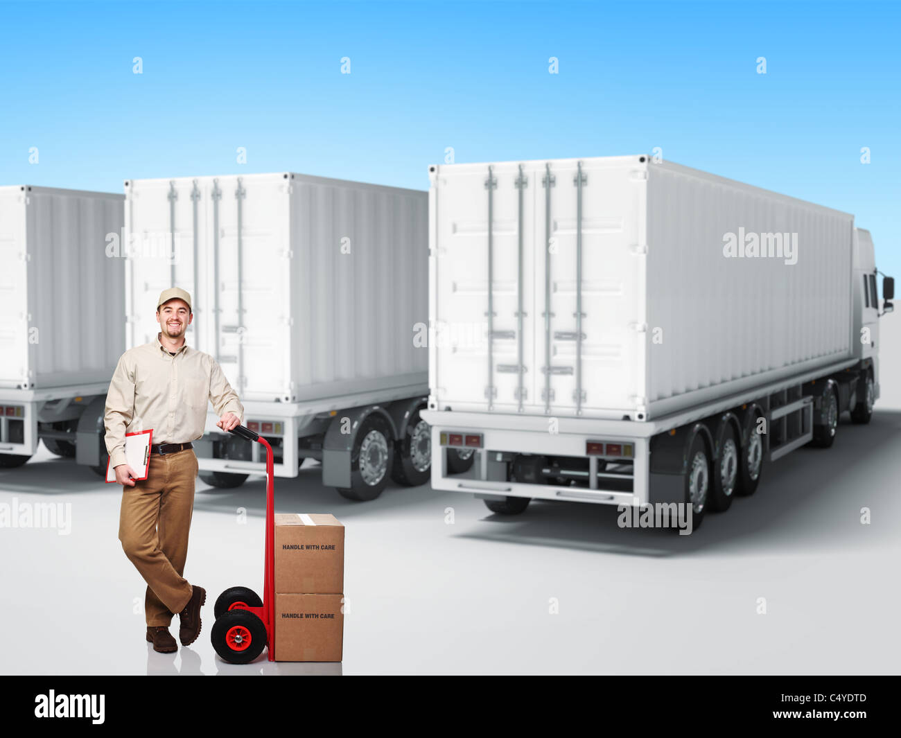 delivery man at work Stock Photo - Alamy