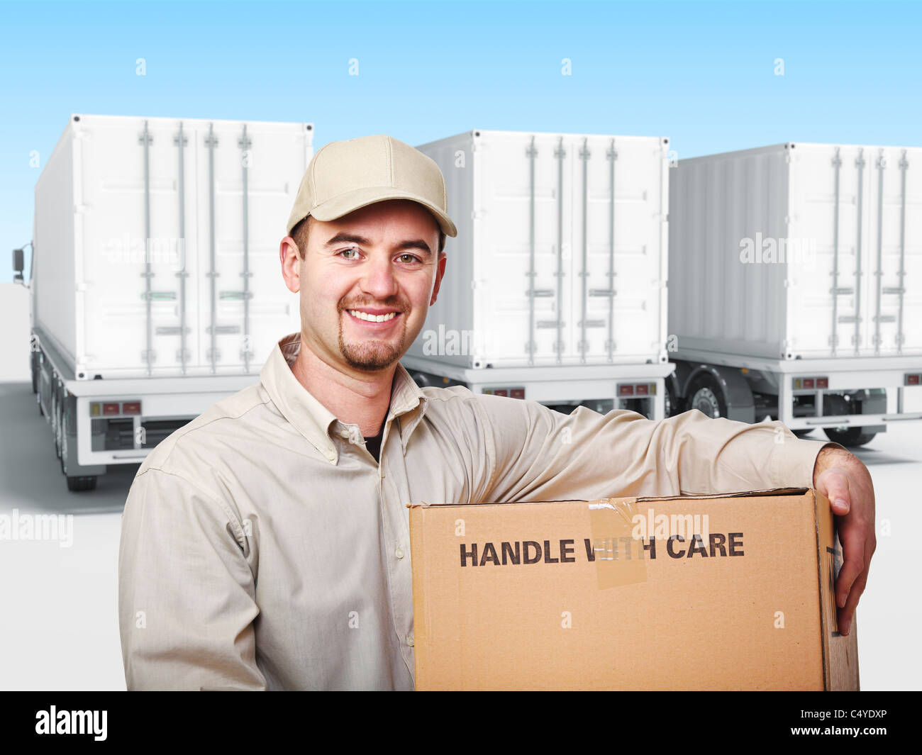 delivery man at work Stock Photo - Alamy