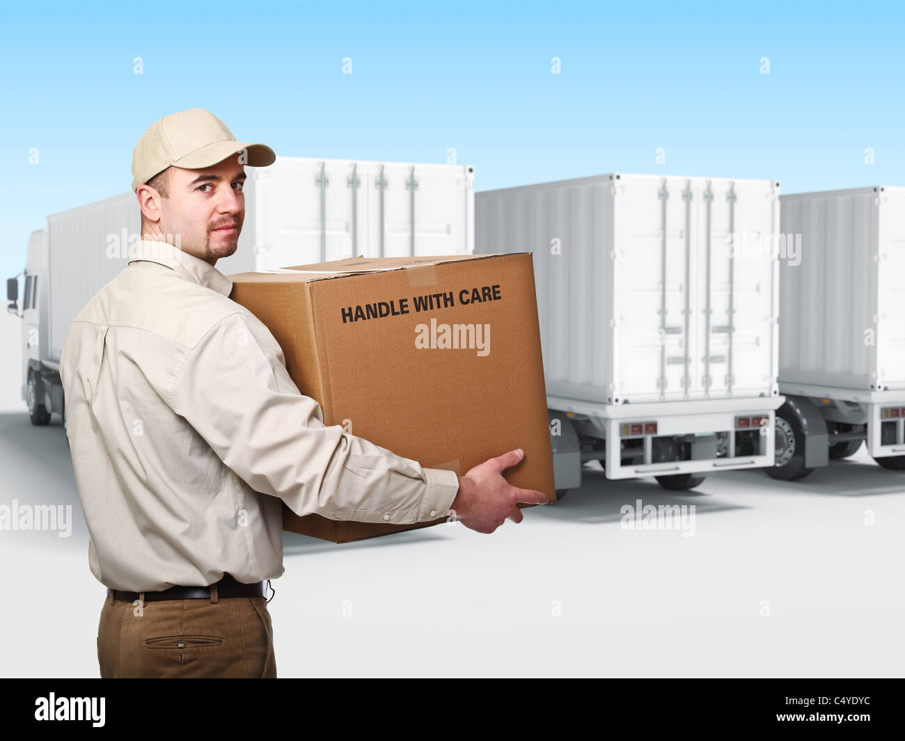 delivery man at work Stock Photo - Alamy