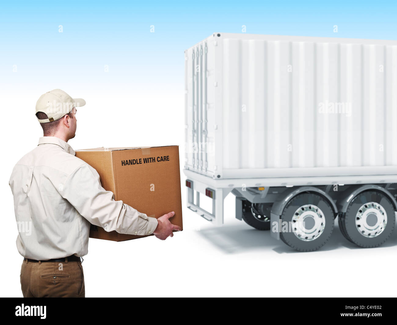 delivery man at work Stock Photo - Alamy