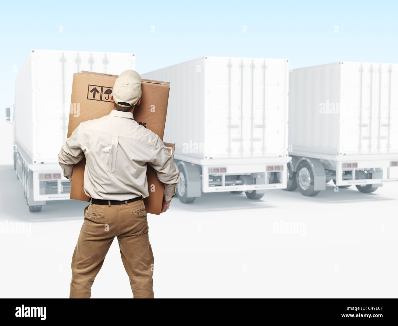 delivery man at work Stock Photo - Alamy
