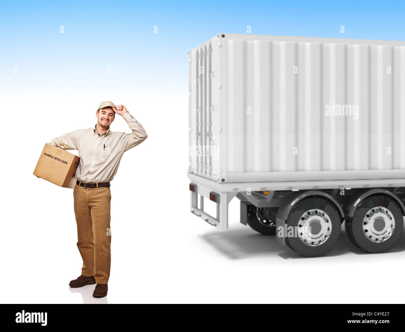 delivery man at work Stock Photo - Alamy