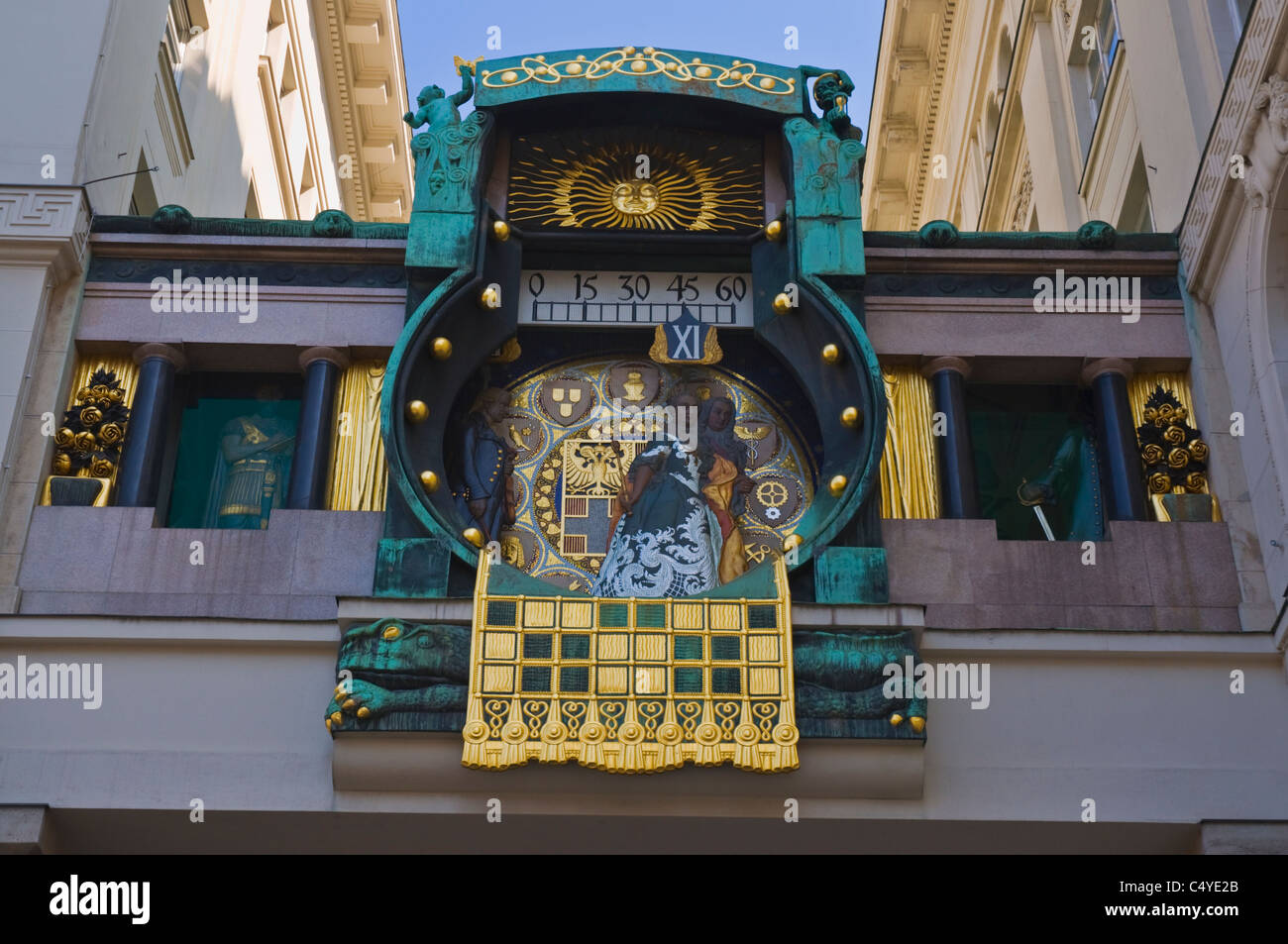 Ankeruhr the Anker Clock at Hoher Markt square Innere Stadt central ...