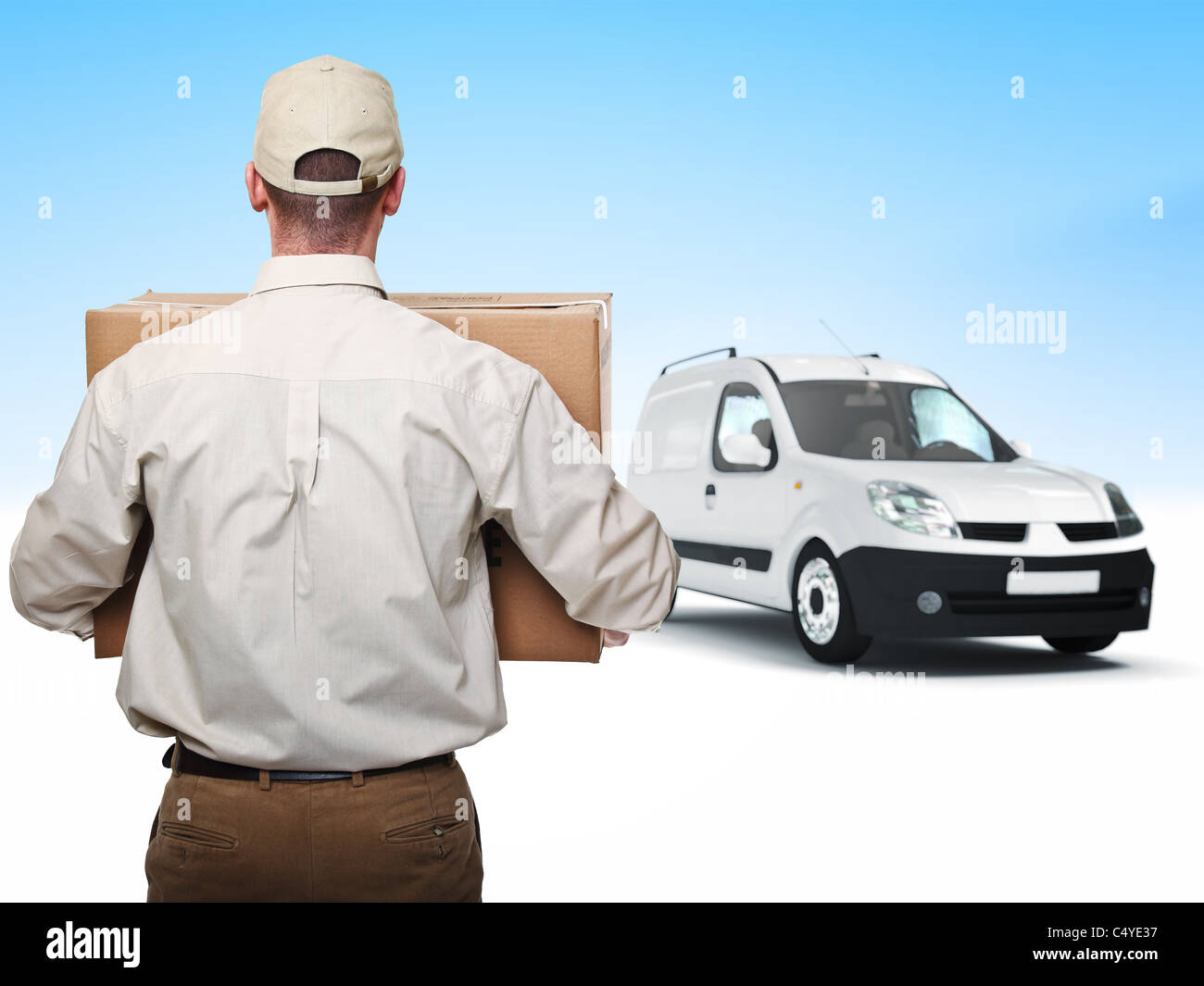 delivery man at work Stock Photo - Alamy