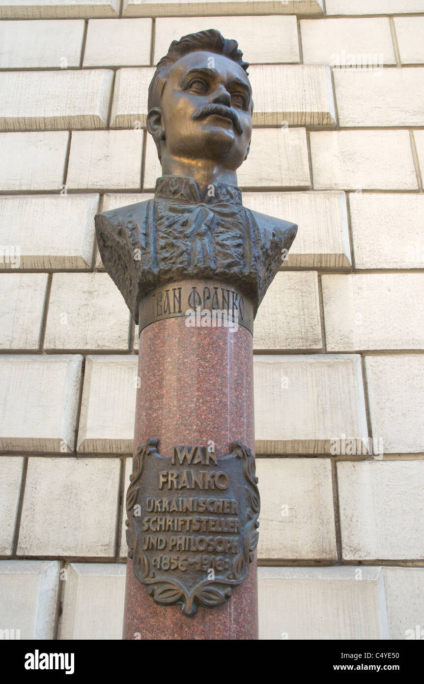 Ivan Franko the Ukrainian poet memorial in Innere Stadt central Vienna ...