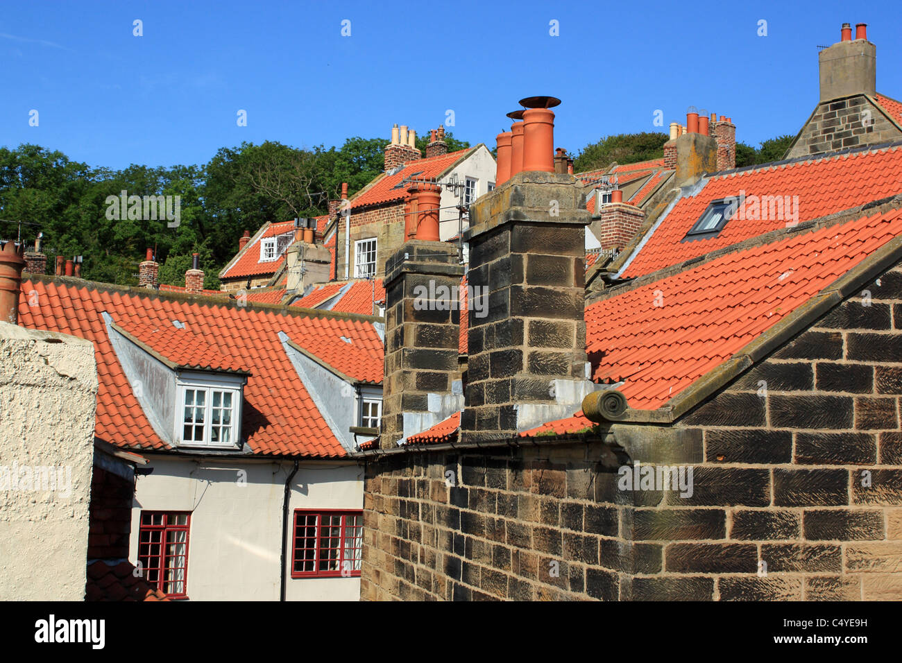 Rooftops in Robin Hoods Bay, North Yorkshire, England Stock Photo - Alamy
