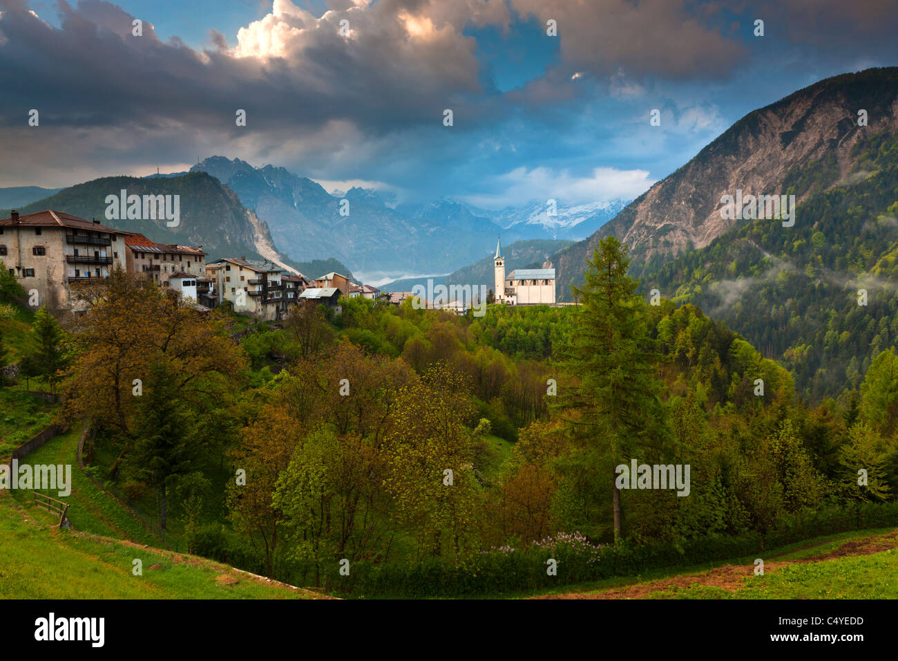 Village Valle Di Cadore, Vento, Dolomites, Italy, Europe Stock Photo ...