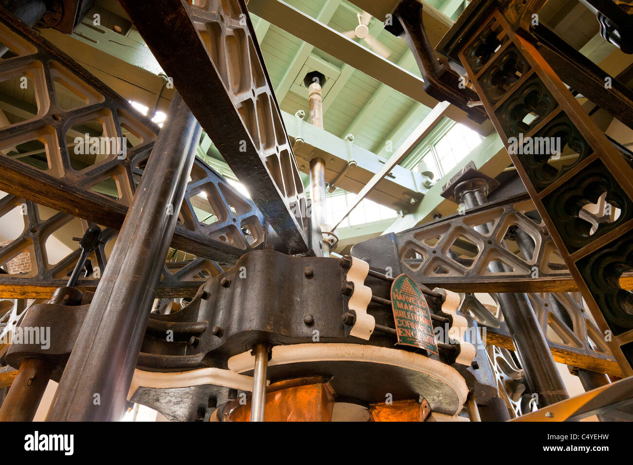 Beams of beam engine at De Cruquius steam powered water pumping station ...