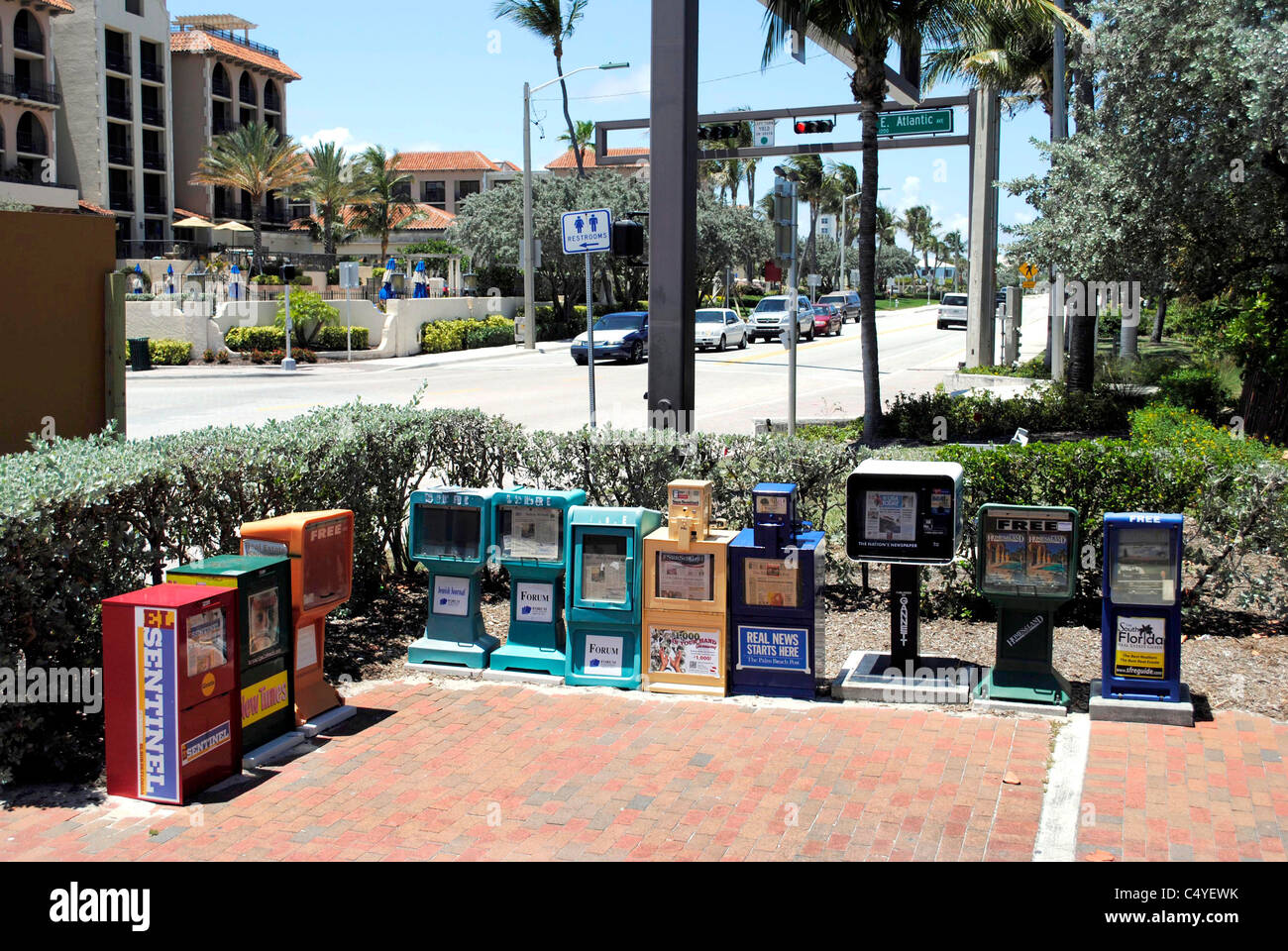 Newspaper vending machines Stock Photo - Alamy