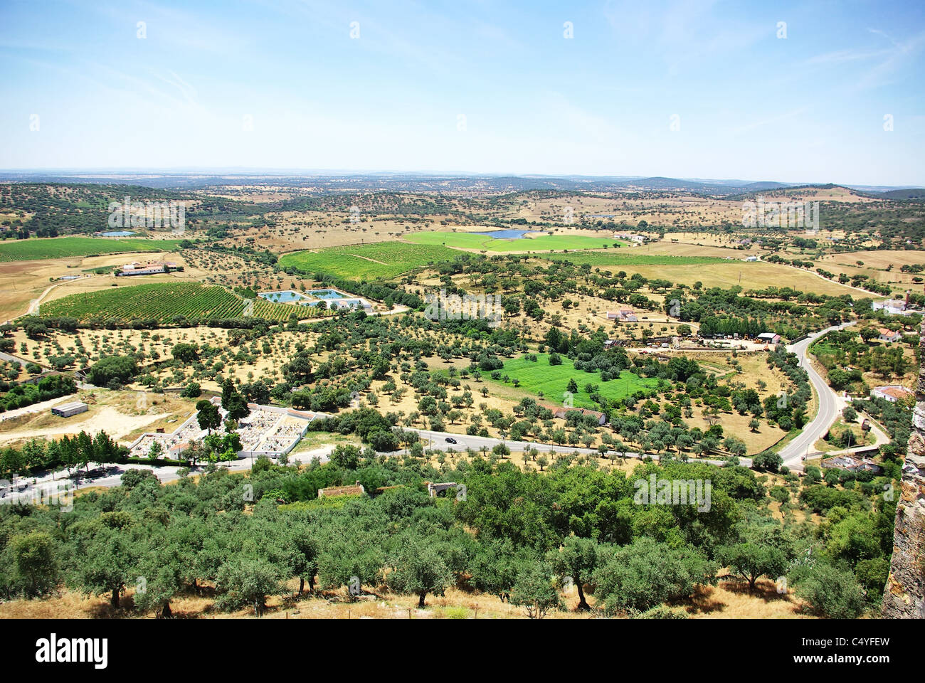 Landscape of rural field at alentejo region,Portalegre, Portugal Stock ...