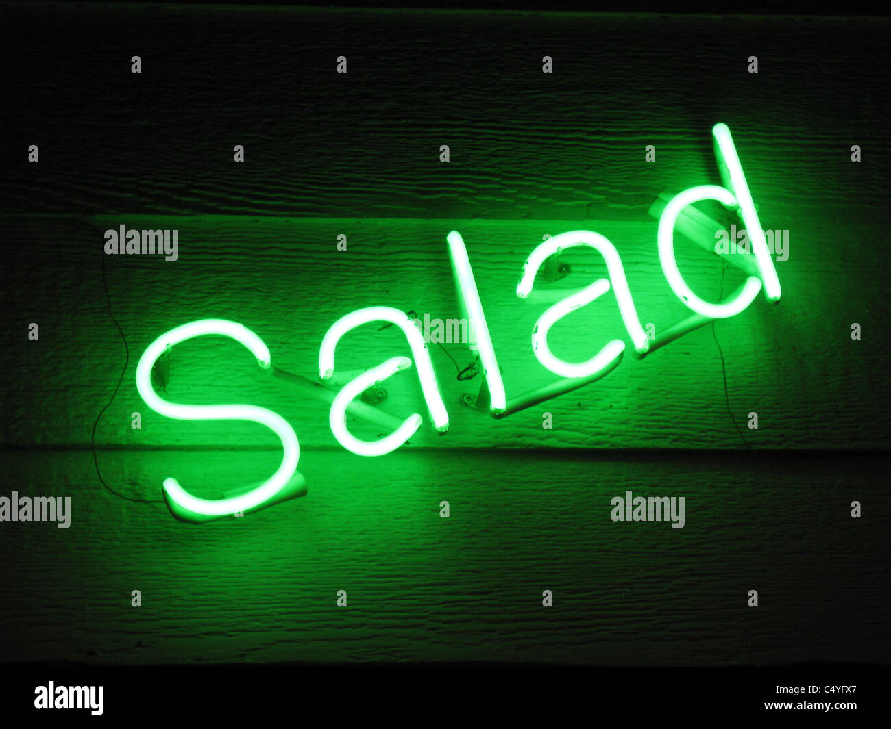 NEON SIGN - Salad Stock Photo - Alamy