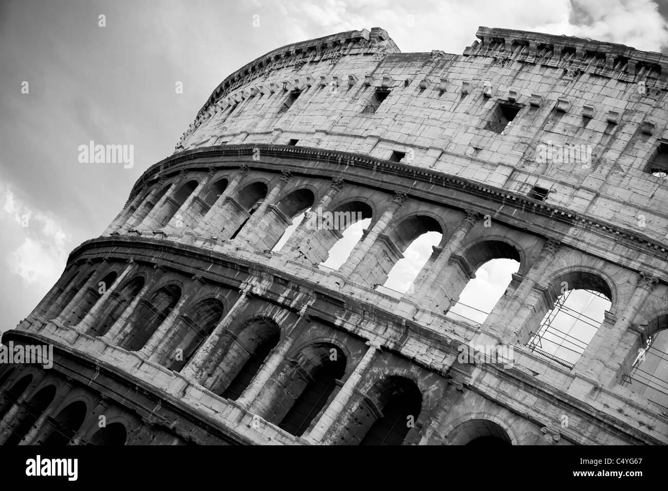 The Colosseum, Rome in black and white Stock Photo - Alamy