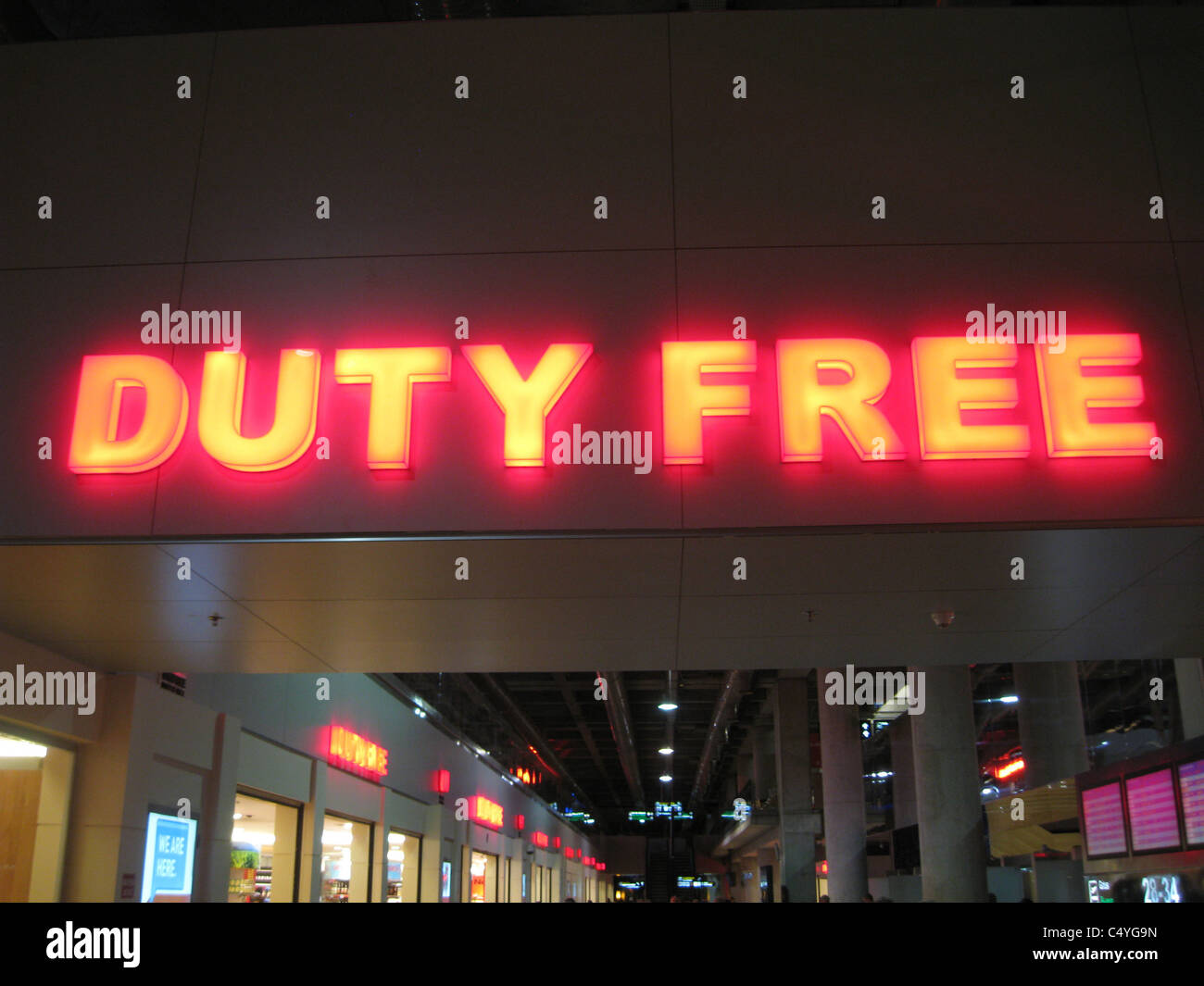DUTY FREE SIGN Stock Photo - Alamy
