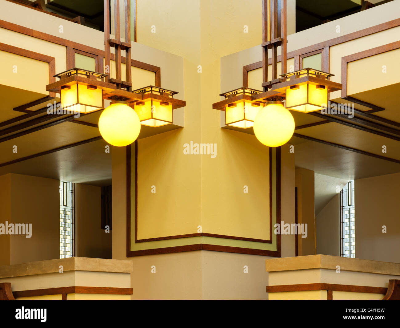 Unity Temple, Oak Park, Illinois, Frank Lloyd Wright Stock Photo - Alamy