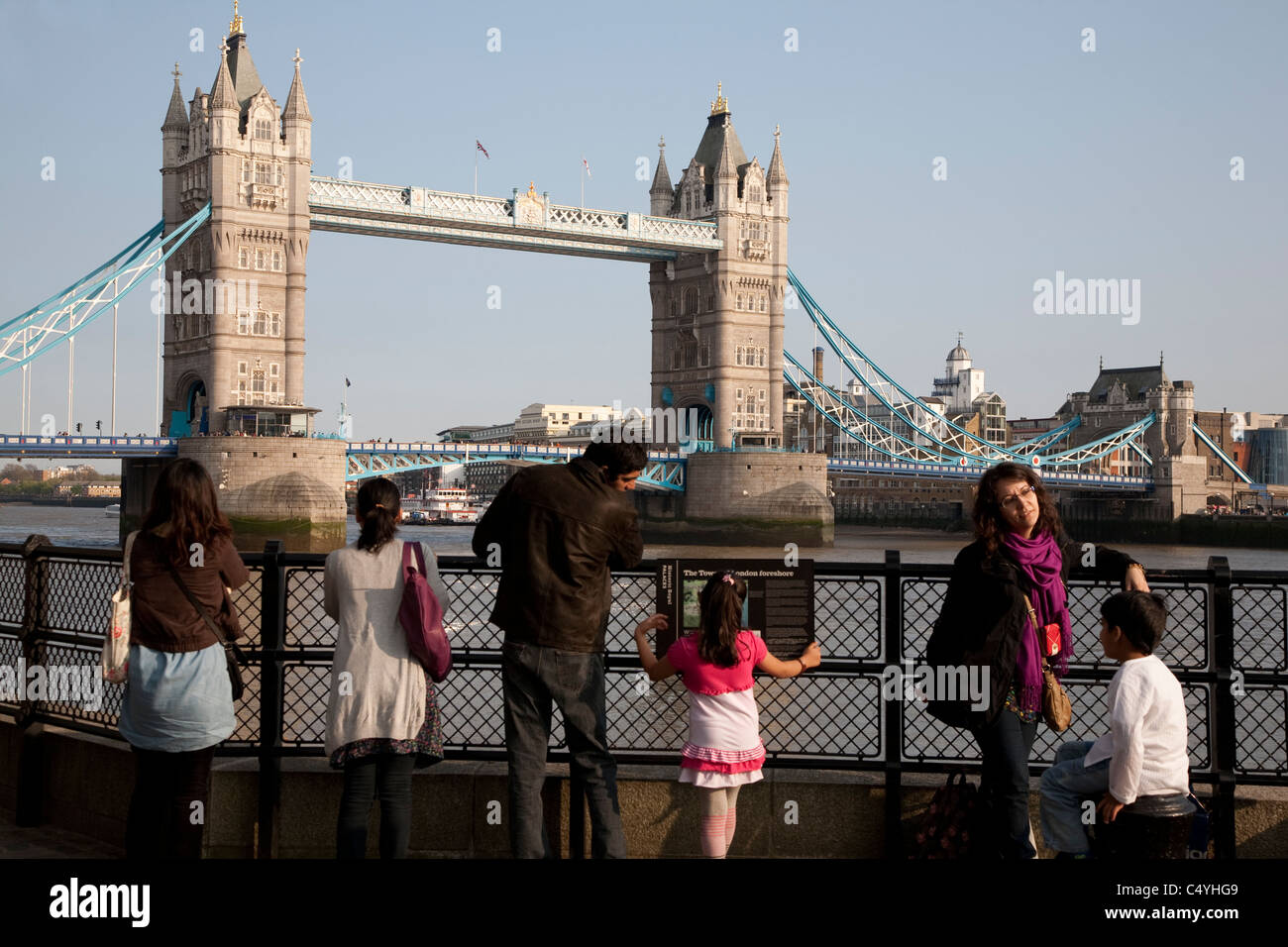 People viewing Tower Bridge in London, England, UK Stock Photo - Alamy
