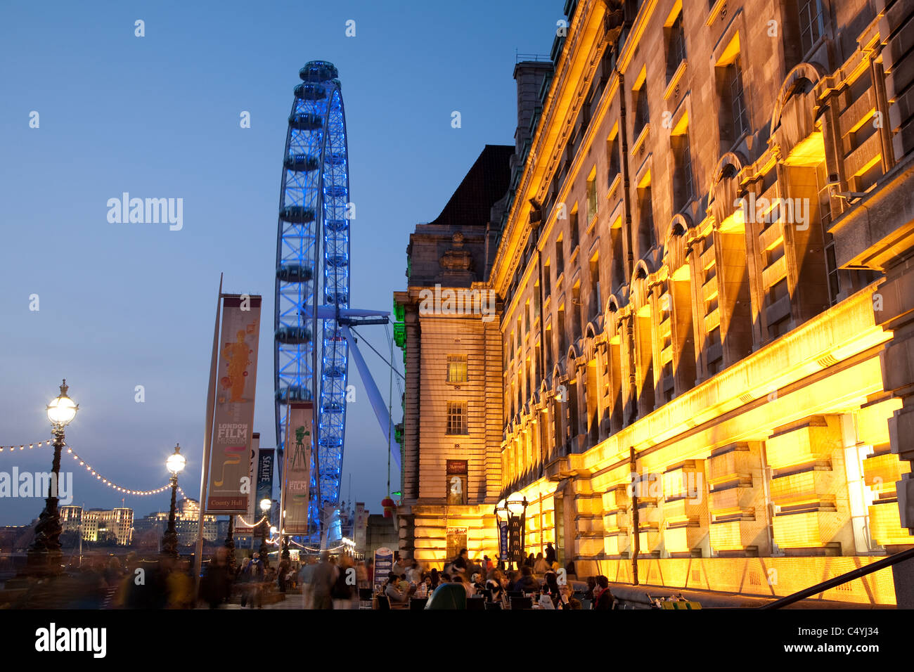 County hall london eye hi-res stock photography and images - Alamy