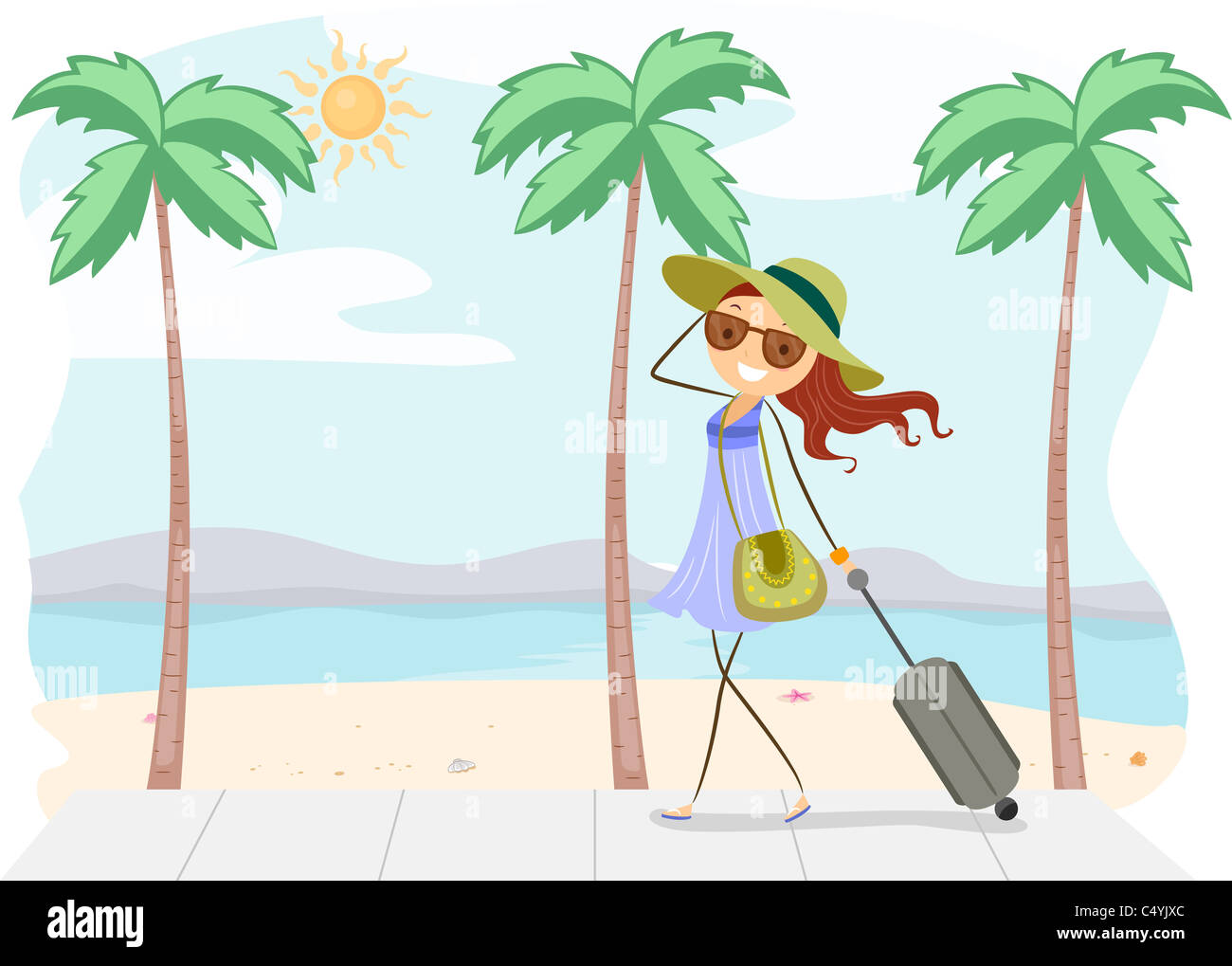 Woman trees illustration hi-res stock photography and images - Alamy