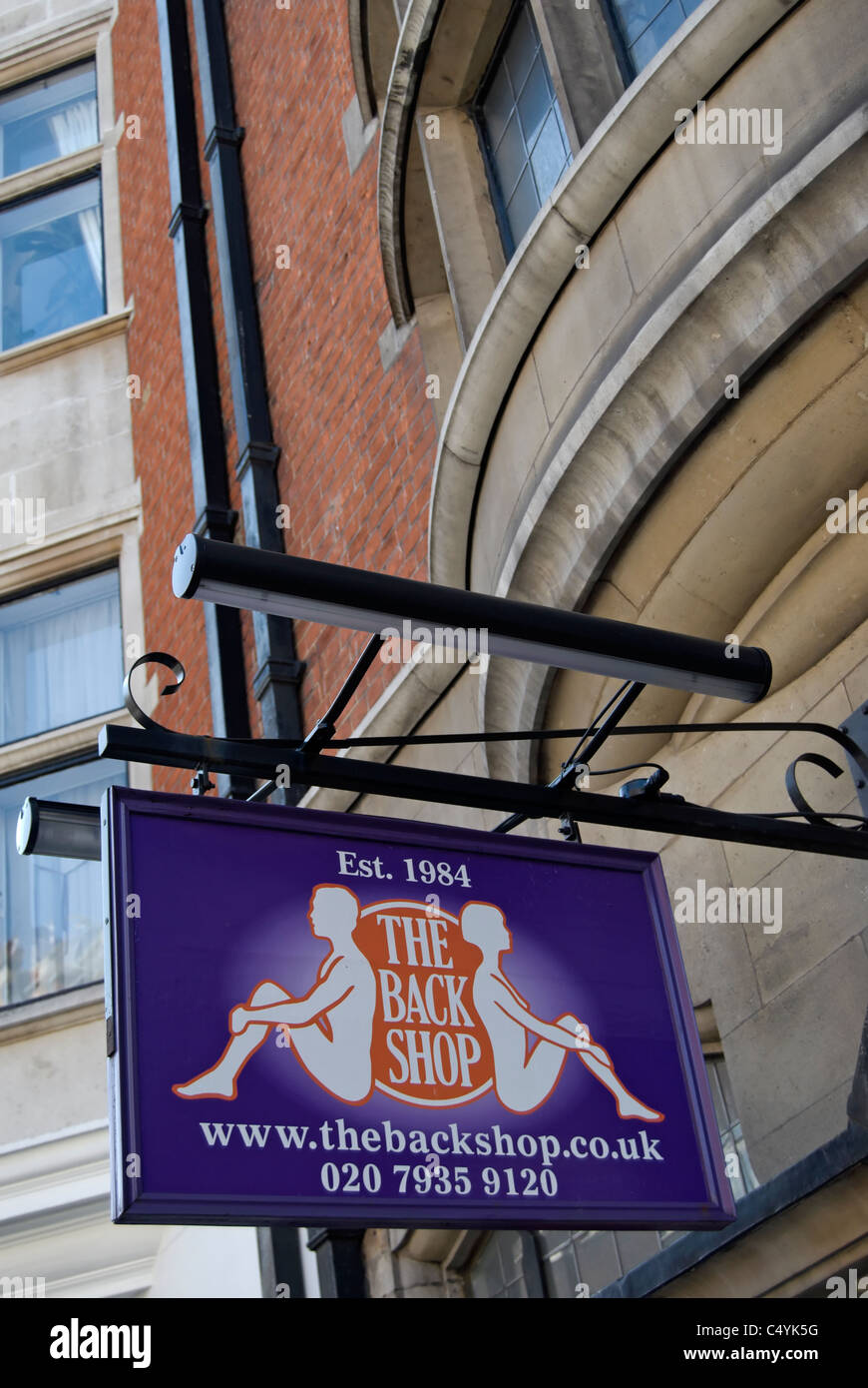 hanging sign for the back shop, specialists in ergonomics and posture ...