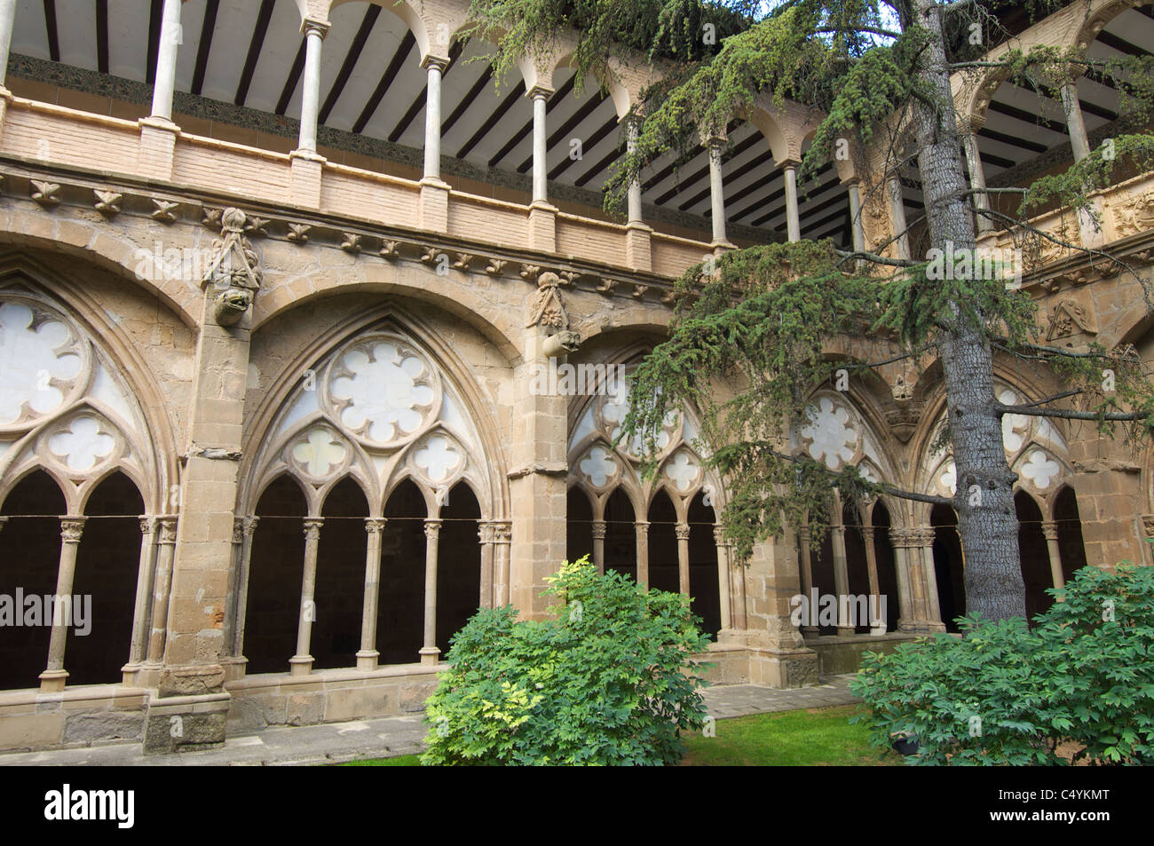 Cloister of Veruela Monastery in Saragossa Stock Photo - Alamy
