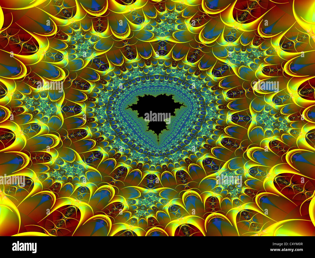 A Computer Generated Fractal Based On The Mandelbrot Set Stock Photo ...