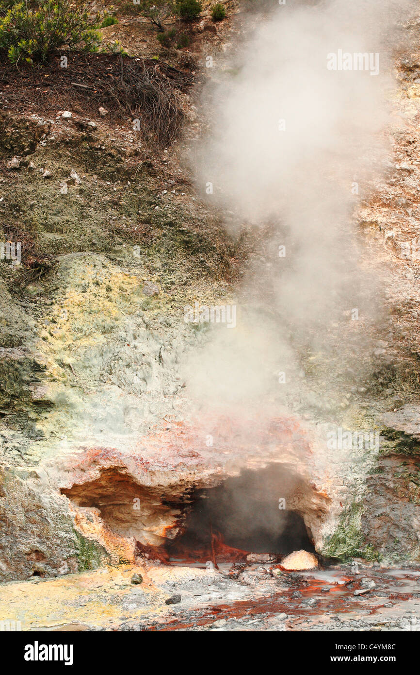Fumarole in Furnas Valley (Vale das Furnas). Sao Miguel island, Azores ...