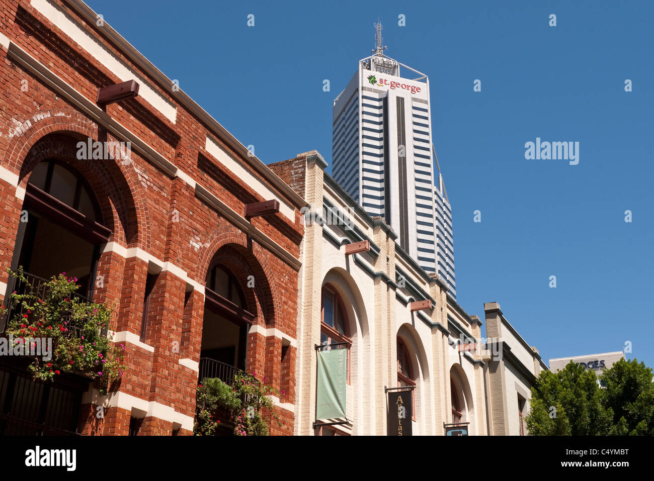 Central Park office tower rising behind historic old buildings in King ...