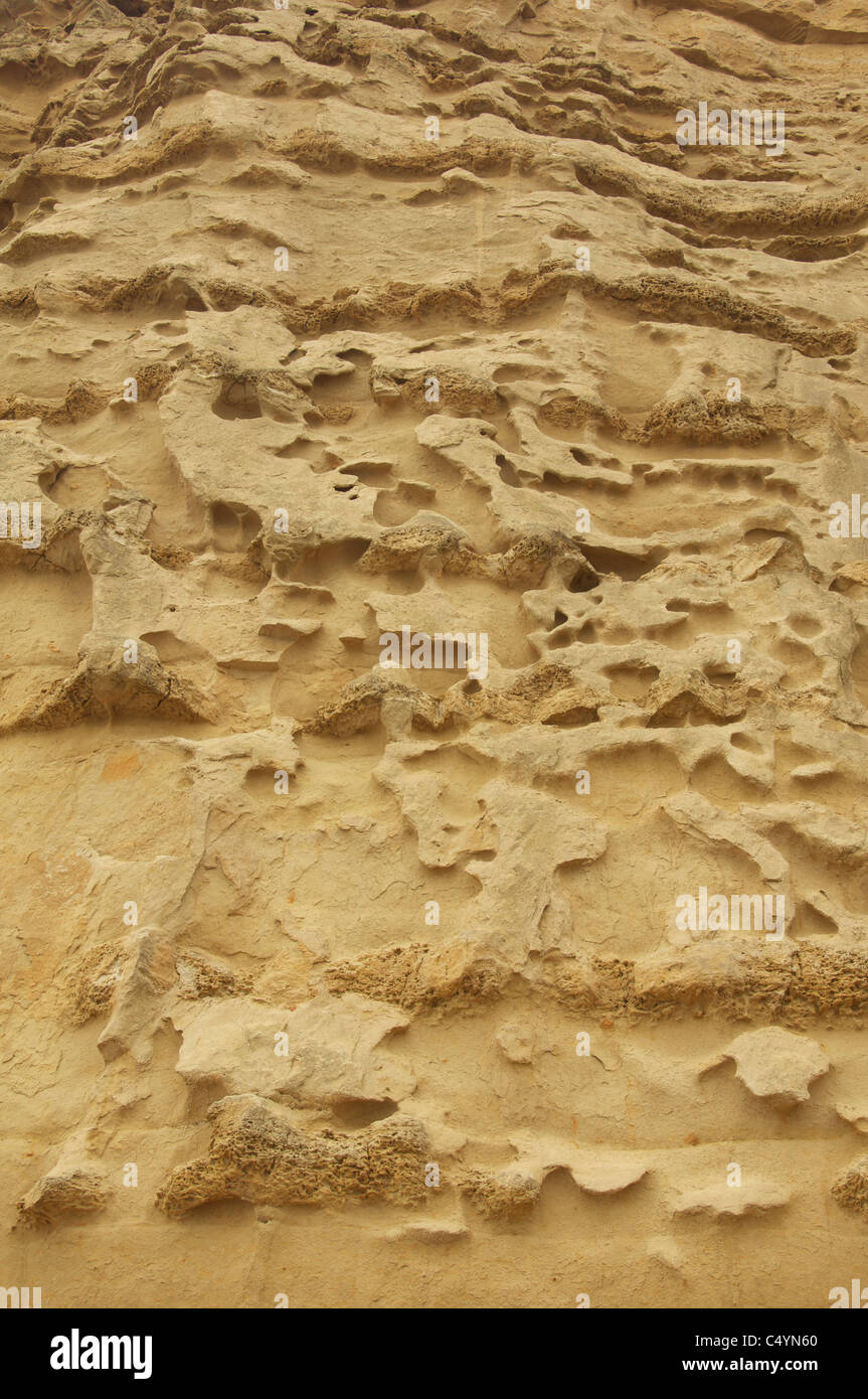 patterns and shapes formed by erosion and weathering in the sandstone ...