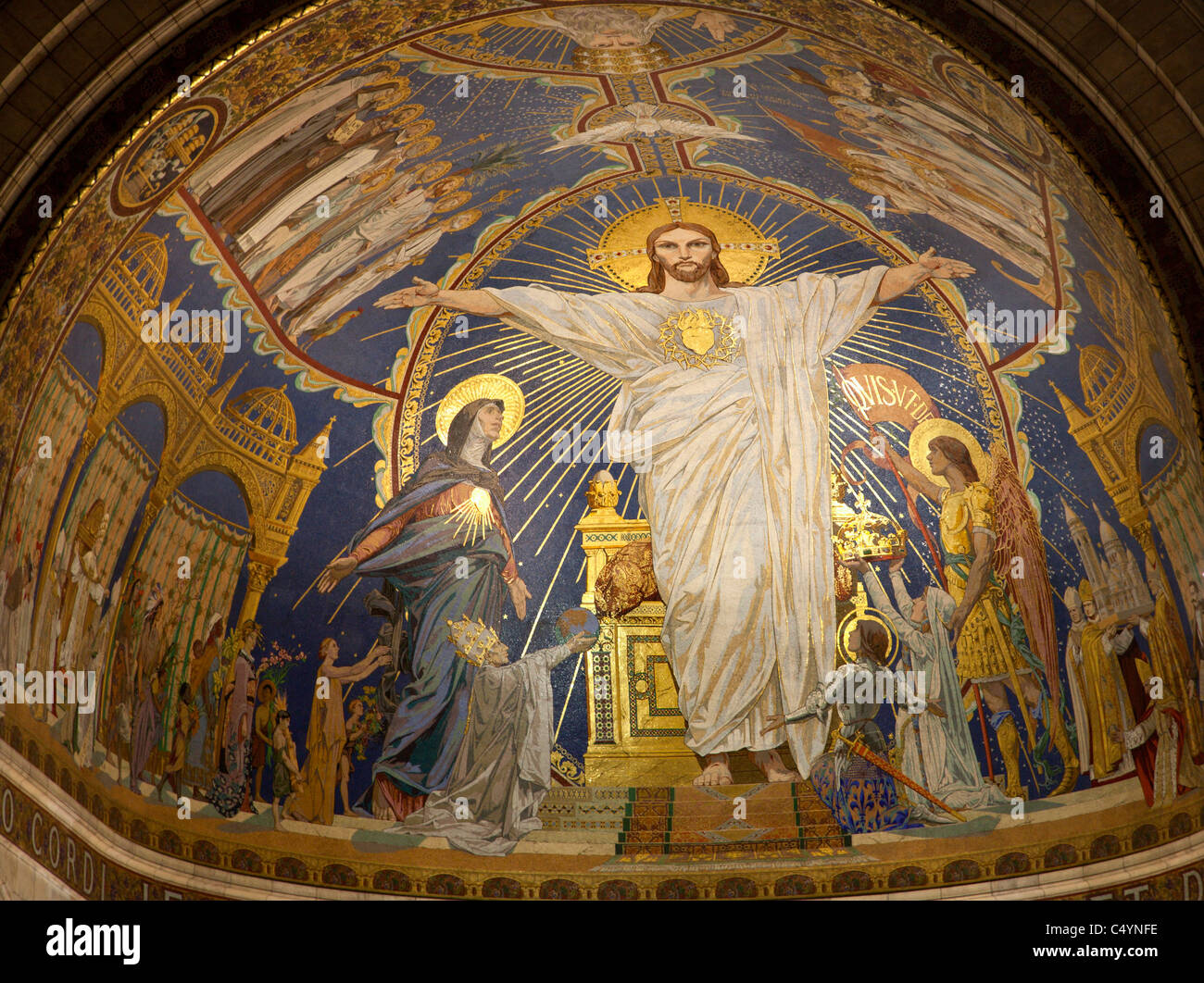 Paris - Jesus Christ from apsis of Sacre couer basilica Stock Photo - Alamy