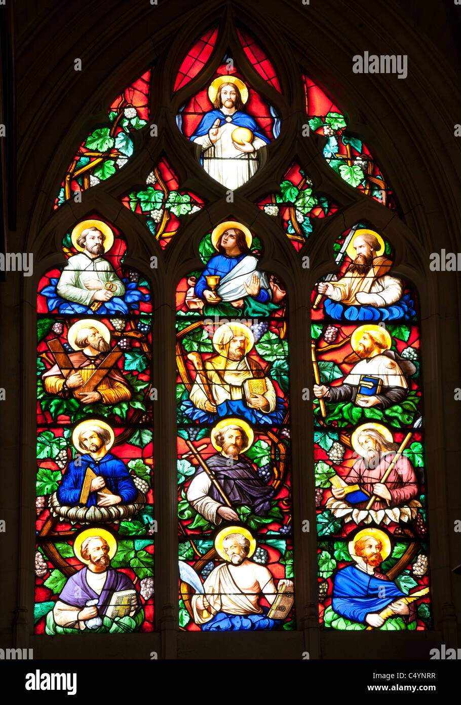 Paris - windowpane of twelves apostles - Saint Germain-l'Auxerrois ...