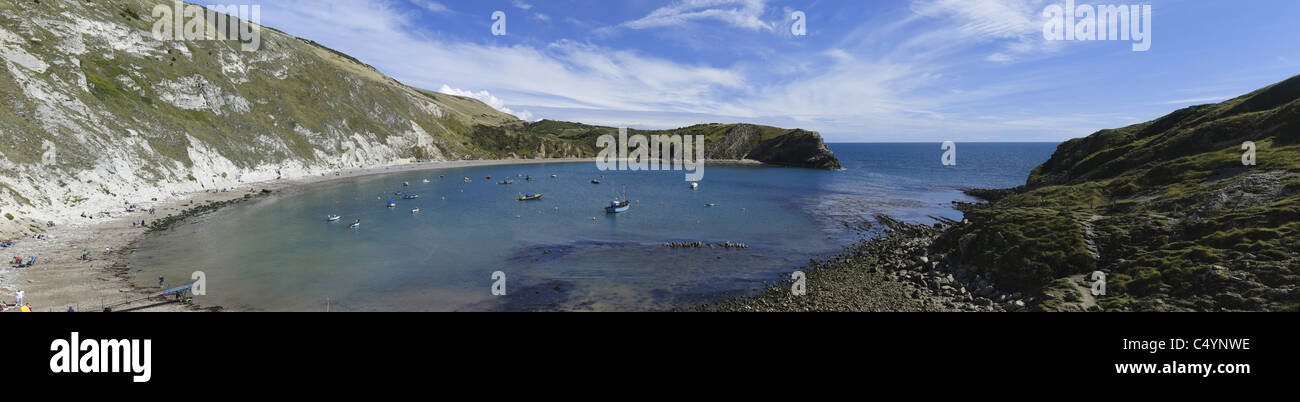 lulworth cove bay dorset england uk Stock Photo - Alamy