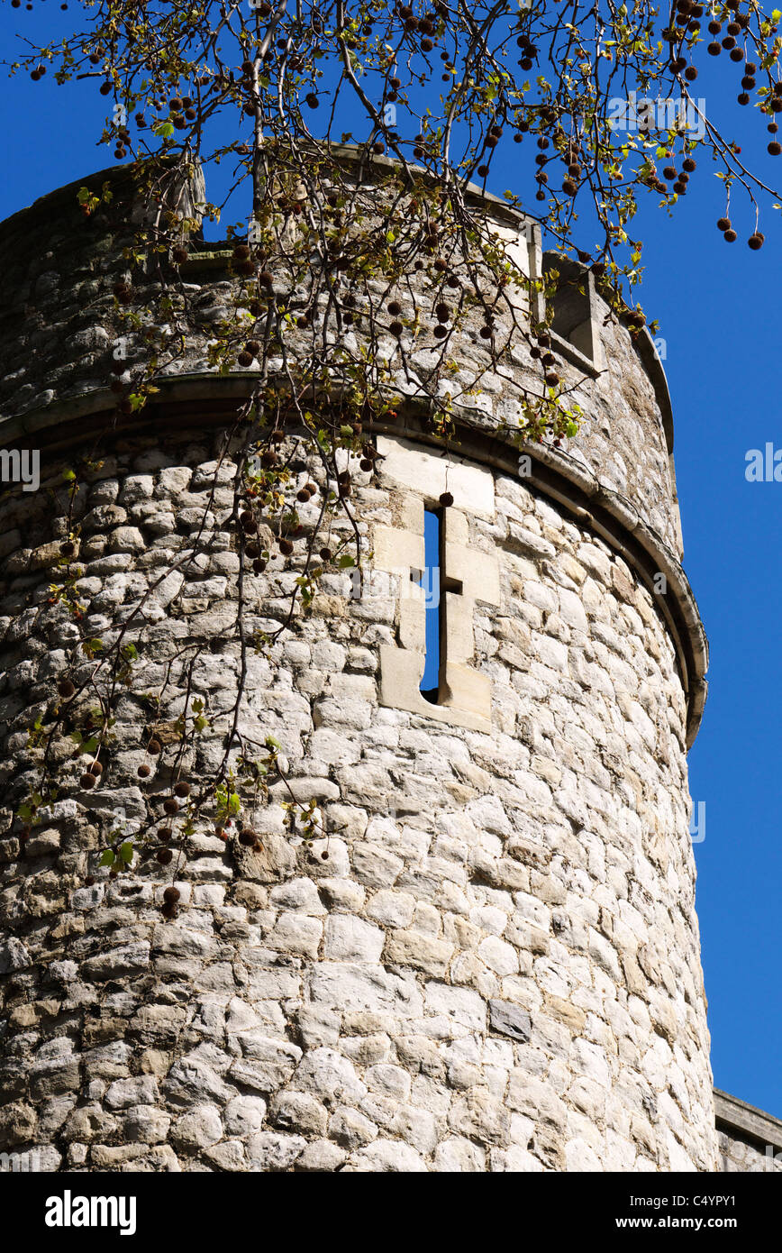 The outer wall of the tower of London Stock Photo - Alamy