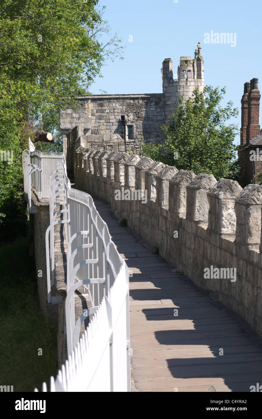 York city wall now a foot path round the town Stock Photo - Alamy