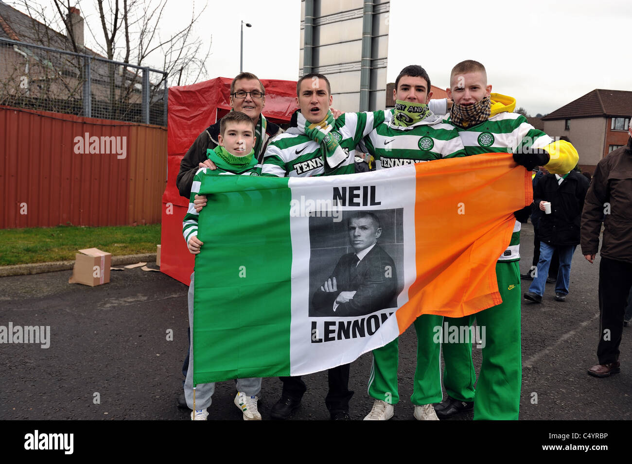 Celtic fans flags hi-res stock photography and images - Alamy