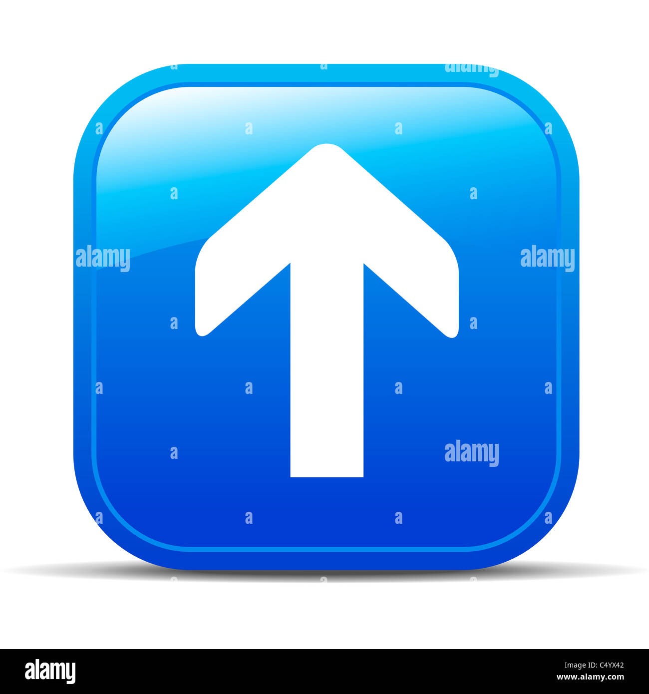 Upload Internet button Icon Stock Photo - Alamy