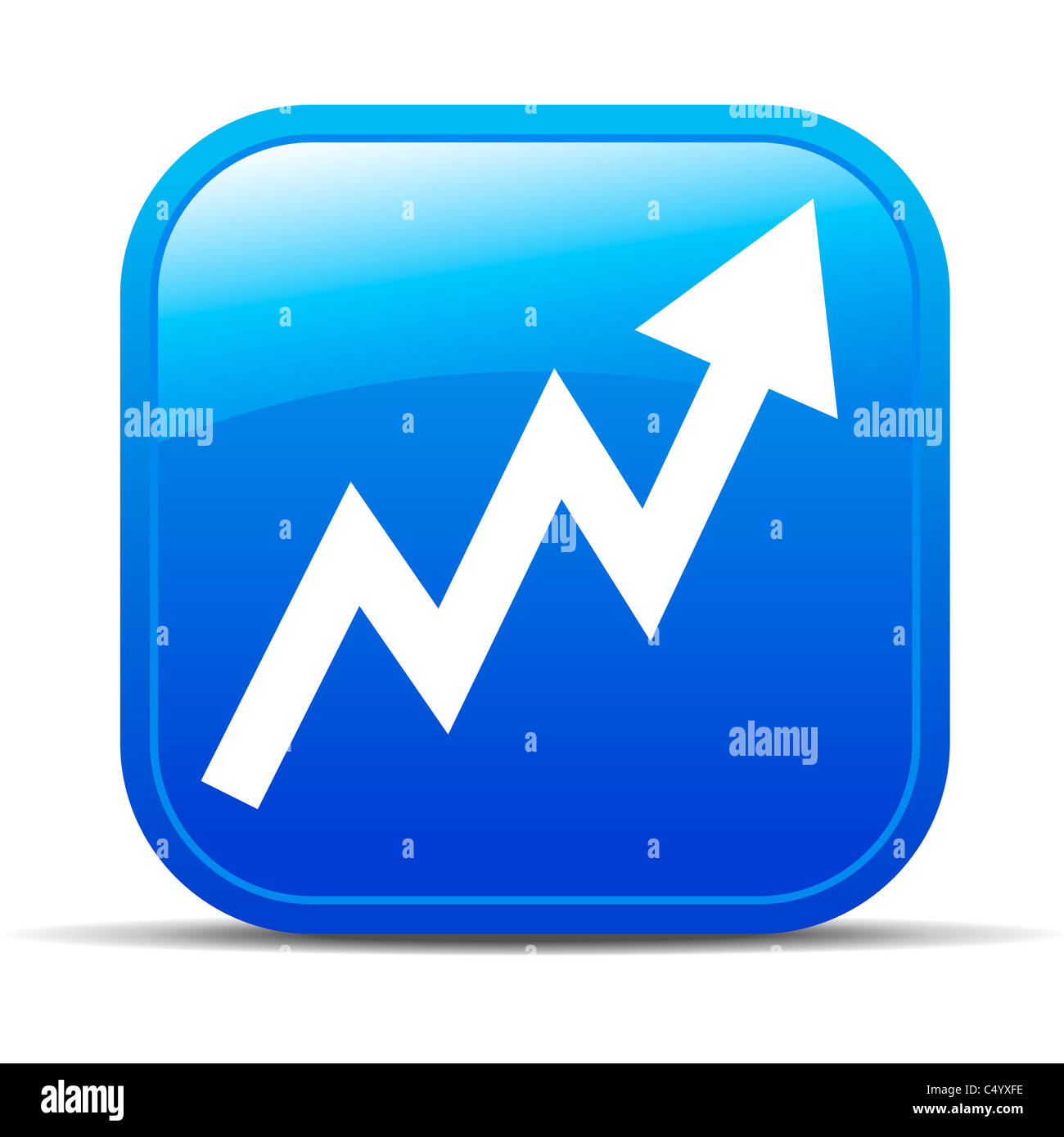 Statistics Internet button Icon phone App Stock Photo - Alamy