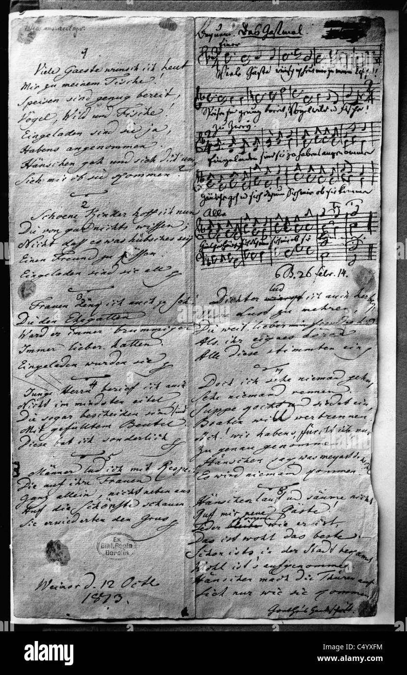 Carl Friedrich Zelter Stock Photo - Alamy