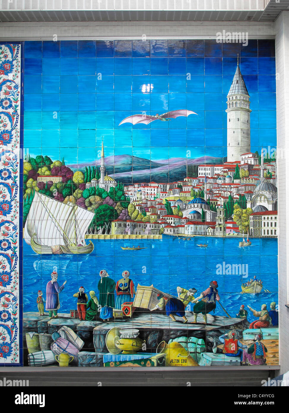 Turkey Istanbul traditional Istanbul mural Stock Photo - Alamy