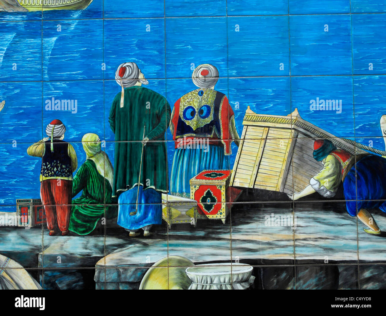 Turkey Istanbul traditional Istanbul mural Stock Photo - Alamy