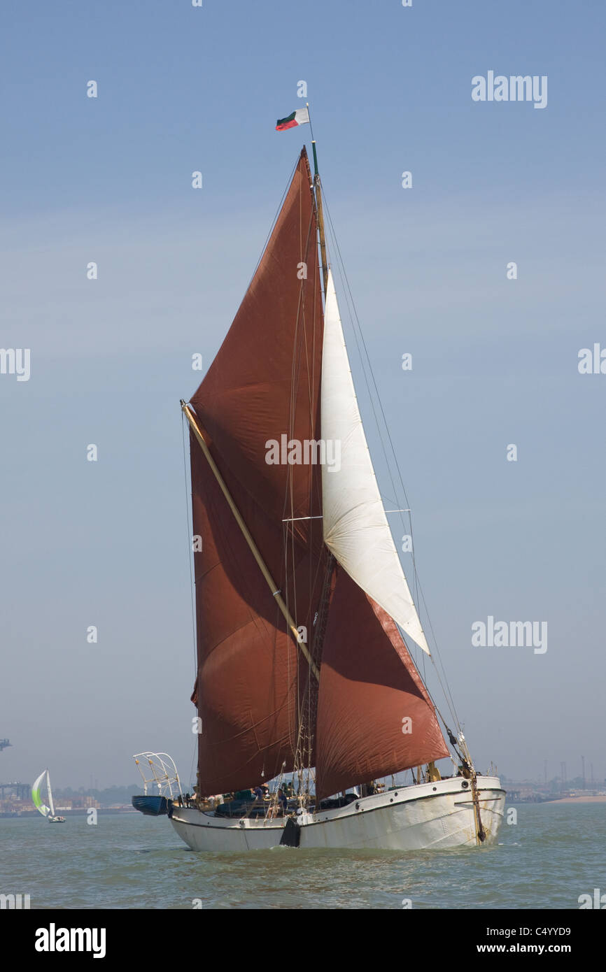 Thames spritsail barge off the East coast of the UK Stock Photo - Alamy