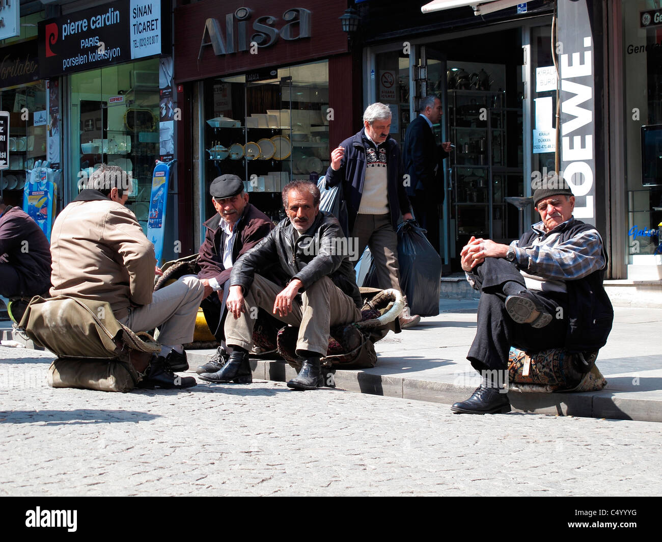 Turkey Istanbul Sultanahmet old town baggage coolie porter labour labor ...