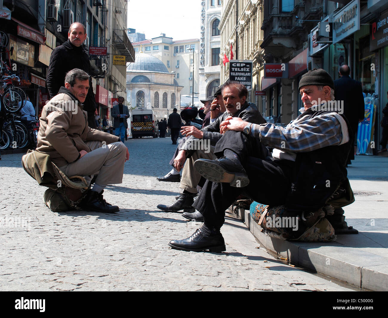 Turkey Istanbul Sultanahmet old town baggage coolie porter labour labor ...