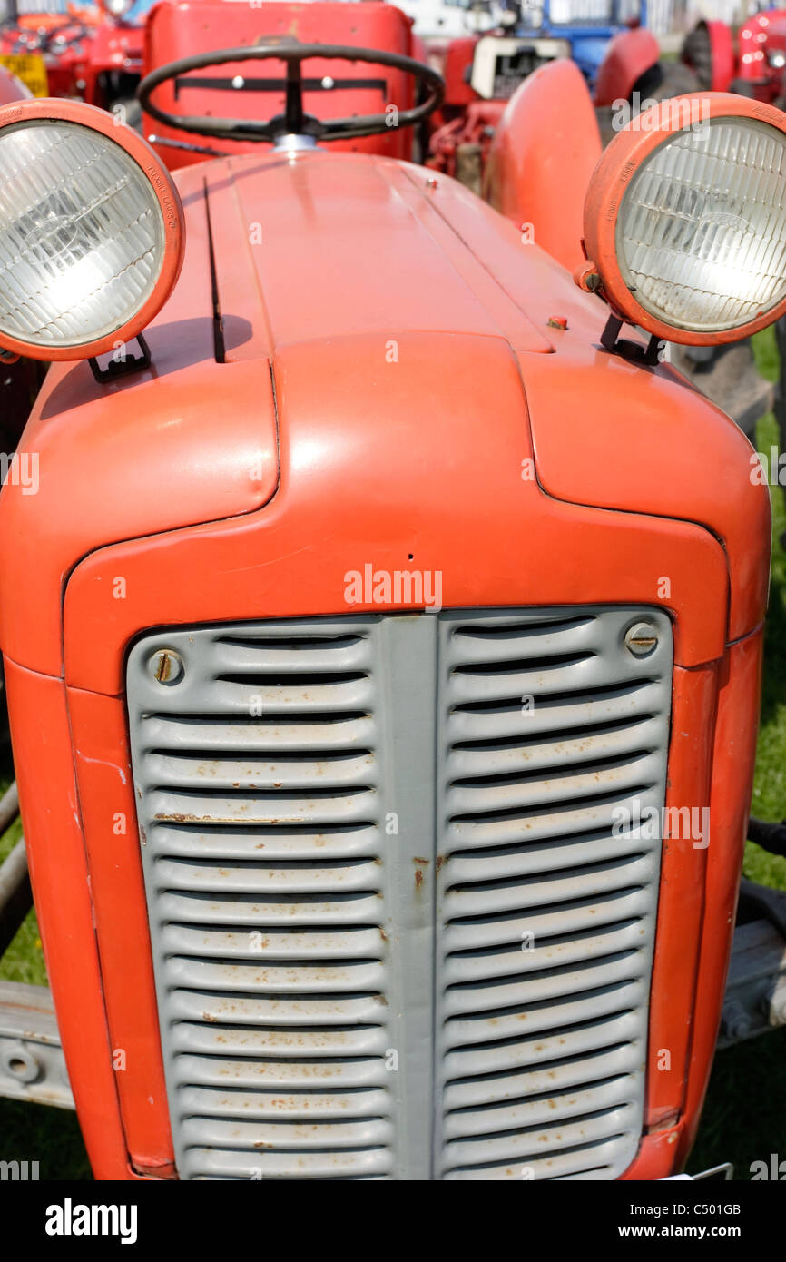 Headlights on a veteran tractor Stock Photo - Alamy