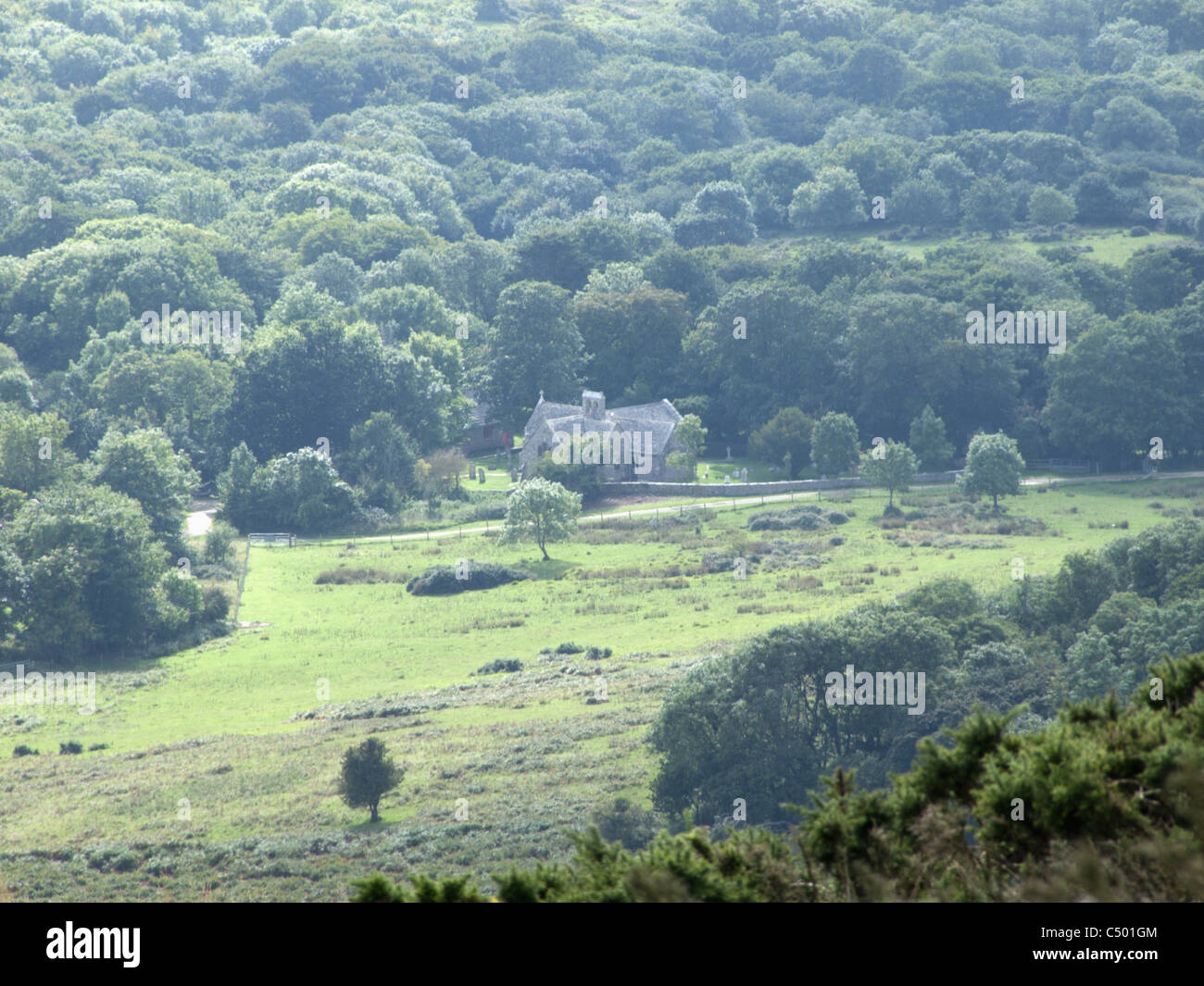 view from whiteways hill dorset Stock Photo - Alamy