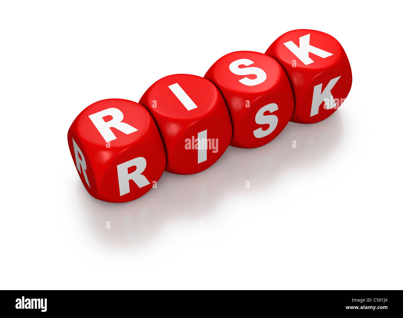 Red cubes denoting the concept of risks Stock Photo - Alamy