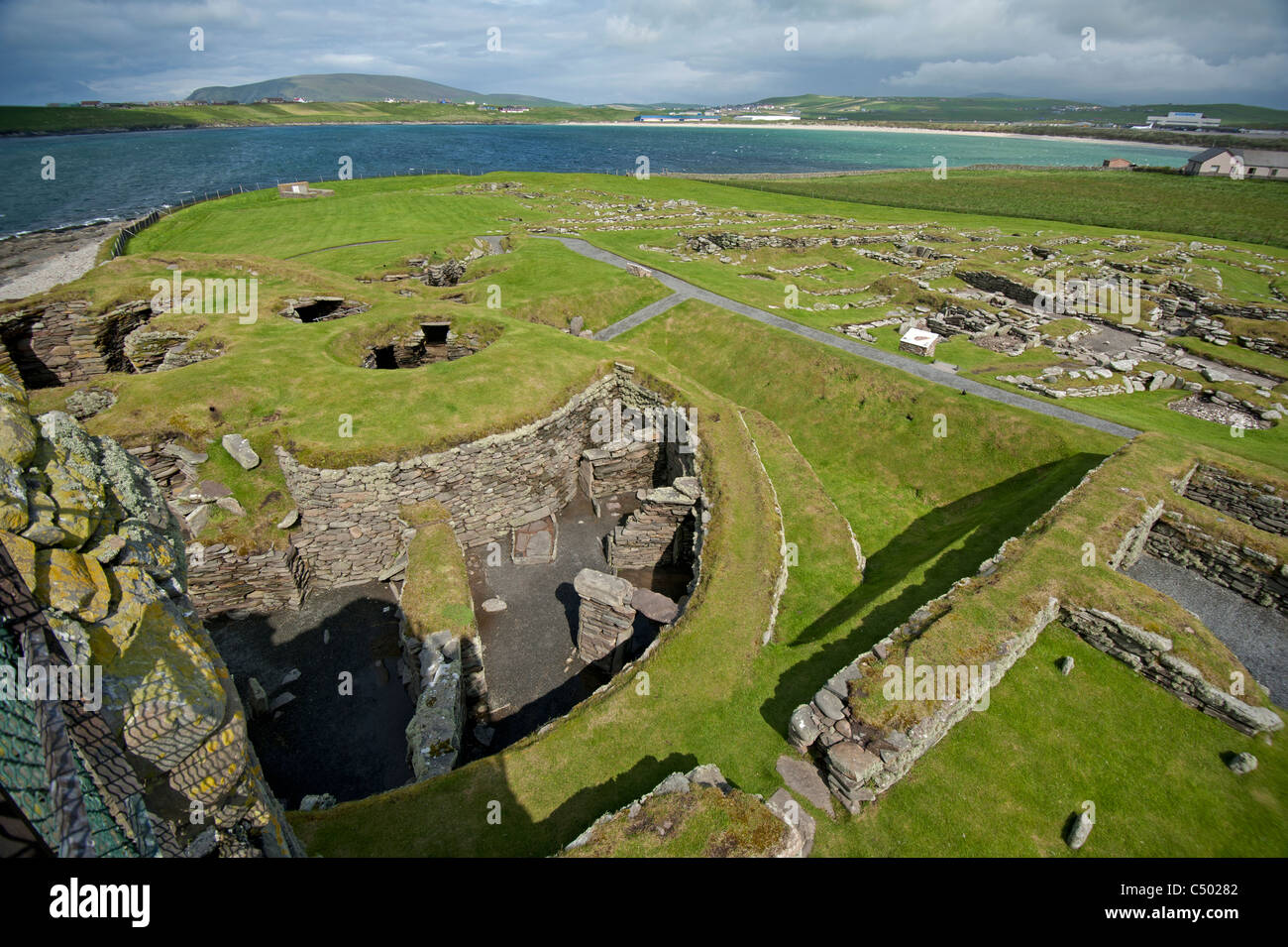 The Wheelhouses from the Hall, with the Norse Settlement on the Right ...