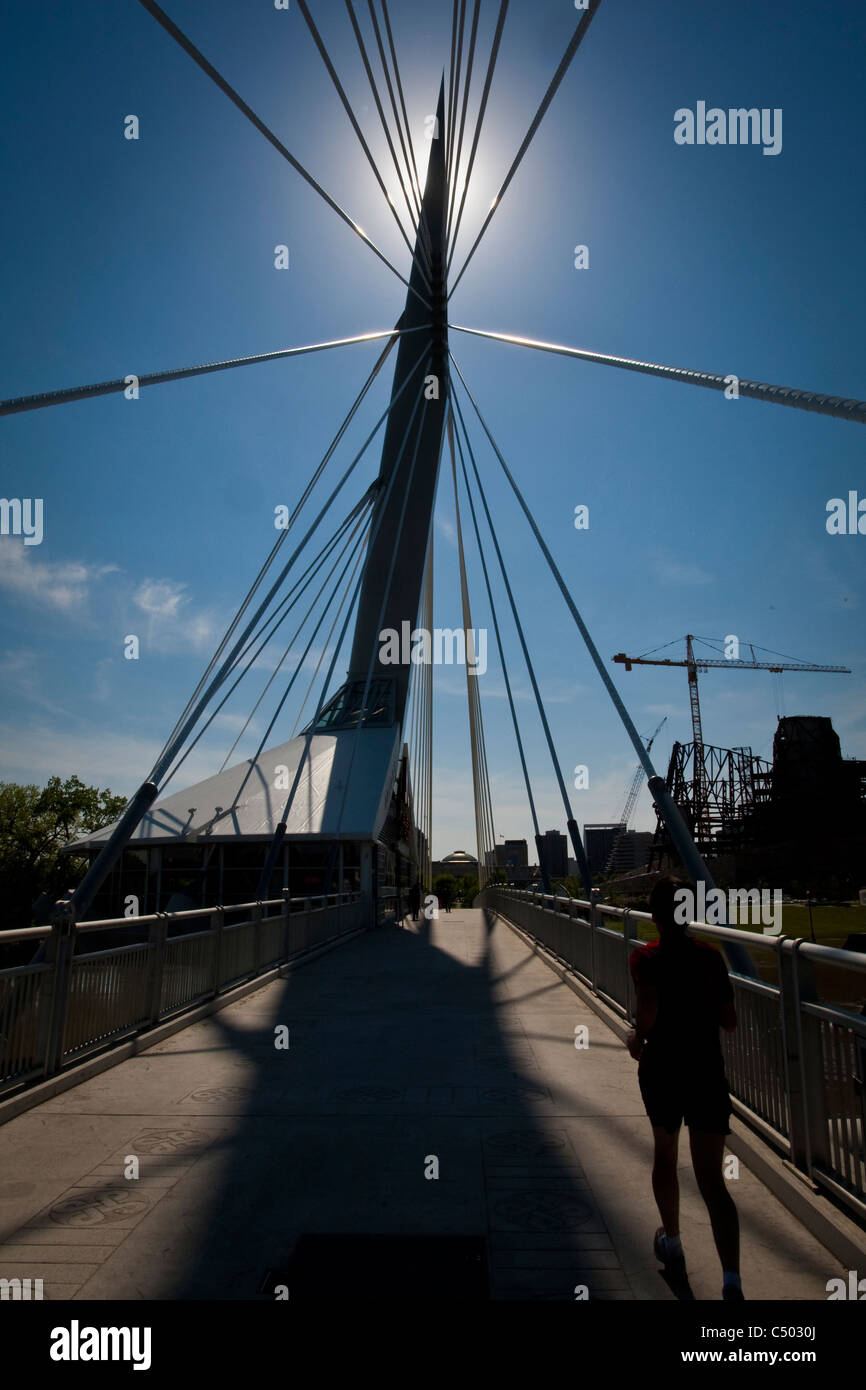 The Esplanade Riel bridge is pictured in Winnipeg Stock Photo - Alamy