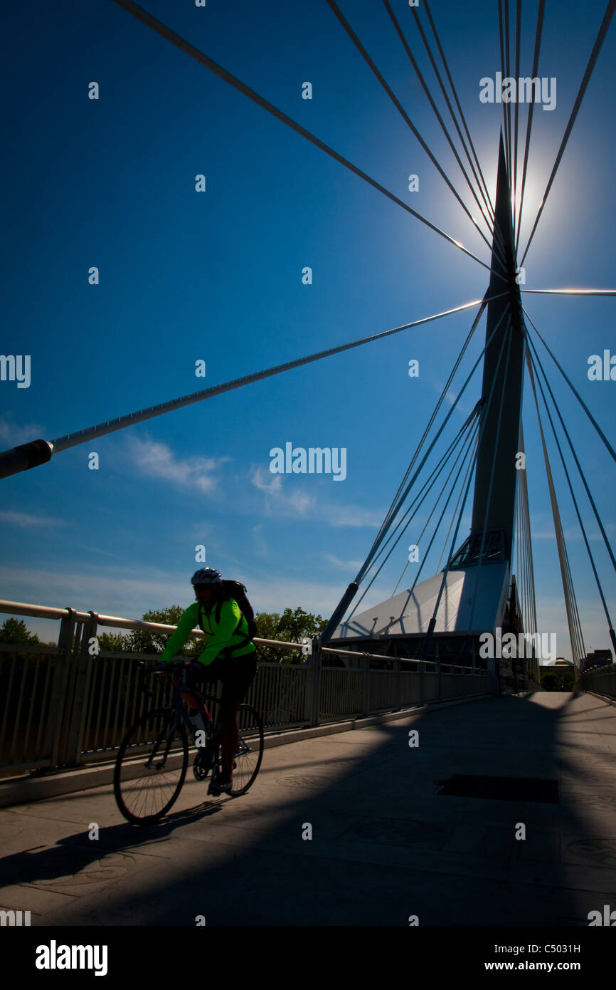 The Esplanade Riel bridge is pictured in Winnipeg Stock Photo - Alamy