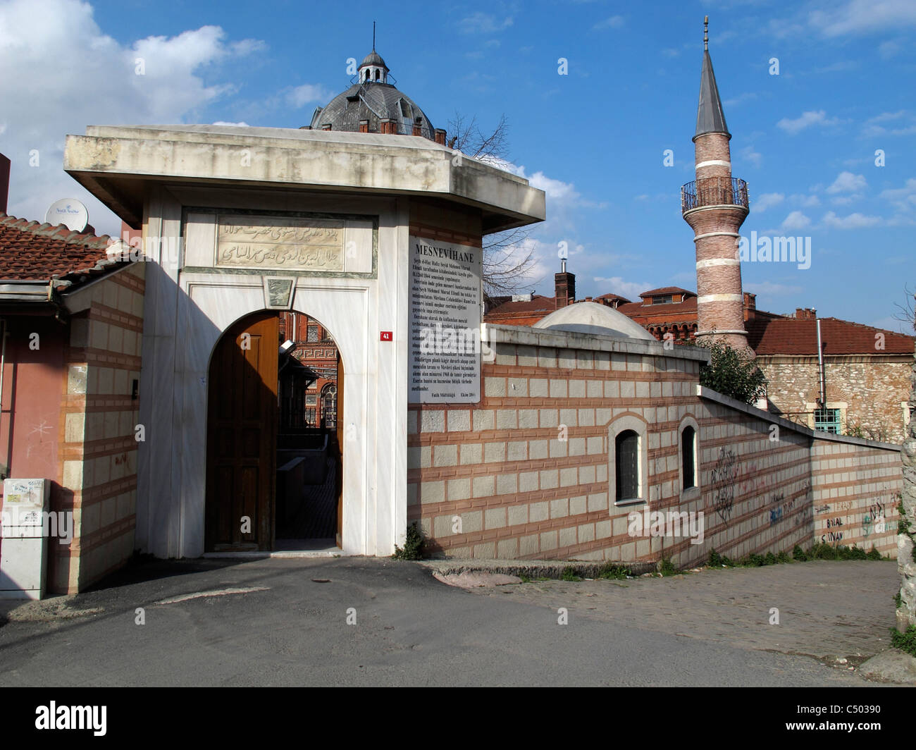 Turkey Istanbul Turkish mosque in conservative islamic district Stock ...