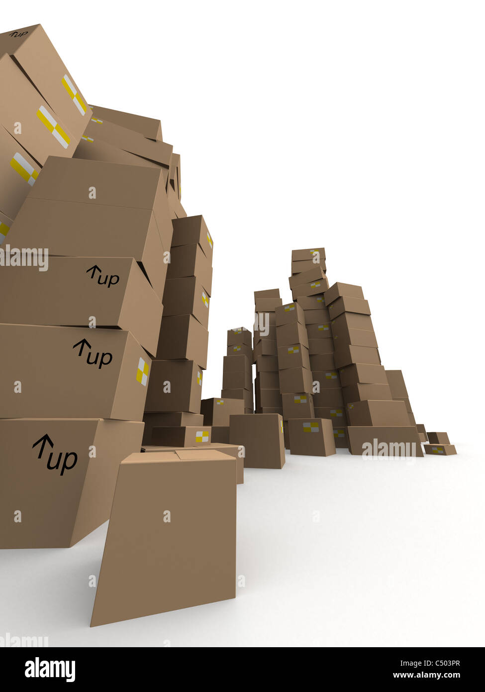 Empty delivery cartons hi-res stock photography and images - Alamy