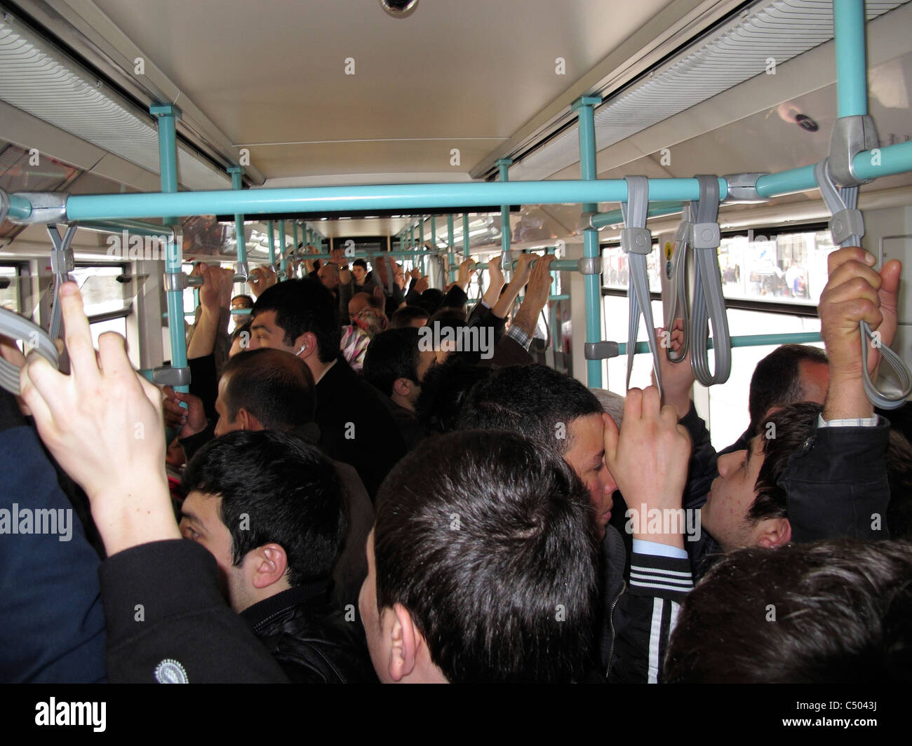 Turkey Istanbul interior of tram Stock Photo - Alamy
